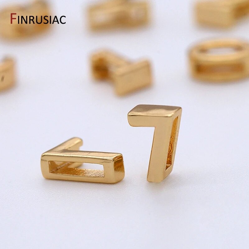 Золотые бусины FINRUSIAC цифра 7, 5 шт.