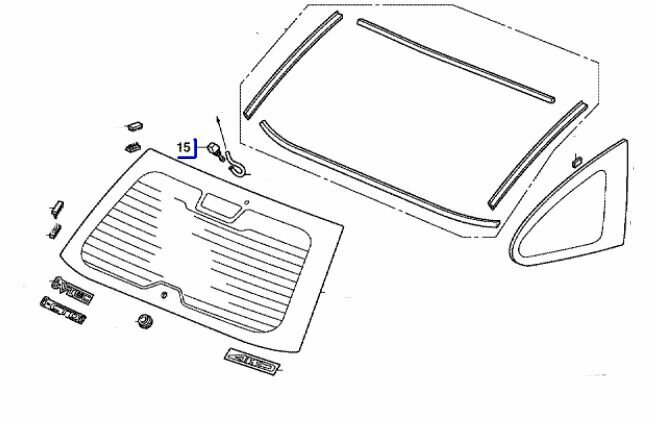 Форсунка омывателя заднего стекла для Honda CR-V III 2008-2012 (Оригинал)