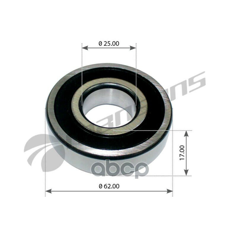 Подшипник шариковый ! маховика d25xd62x17mm RVI PREMIUM/KERAX Mansons арт. 100618