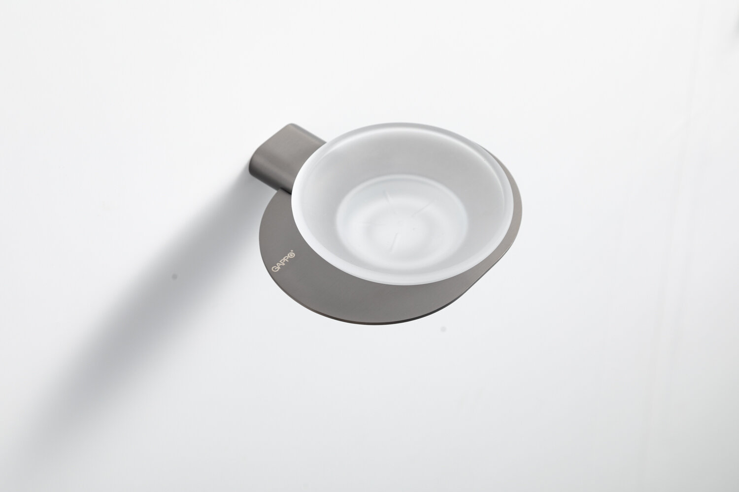 Мыльница настенная для кускового мыла Gappo G30902-9 металл/стекло, оружейная сталь