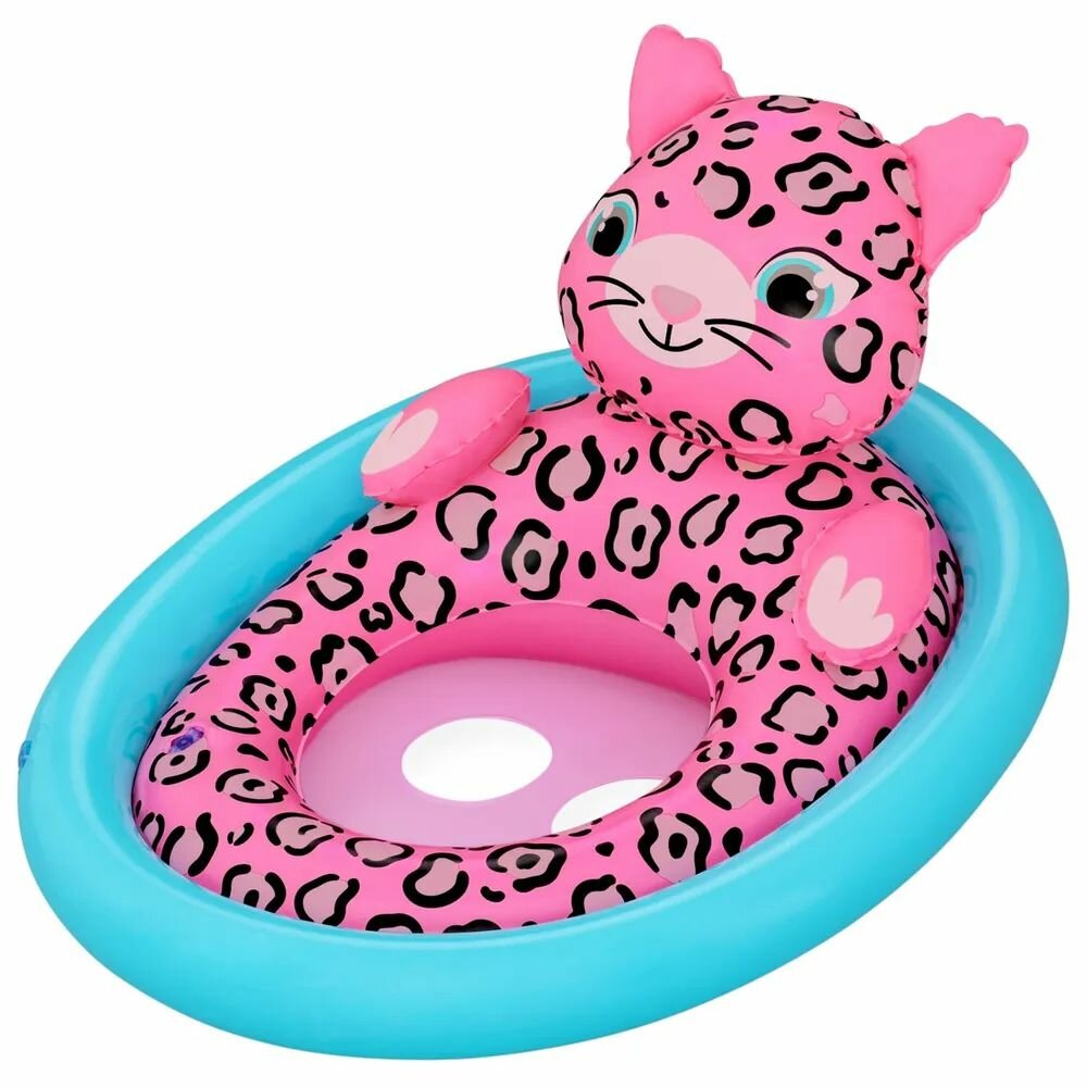 Надувной круг детский/водные ходунки для плавания Bestway 34180, Animals" 76*55 см, 3 цвета, 1-2 года, до 18 кг