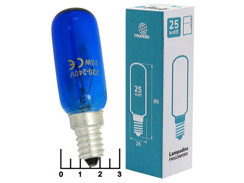 Лампа 220V 25W E14 для холодильника синяя SKL