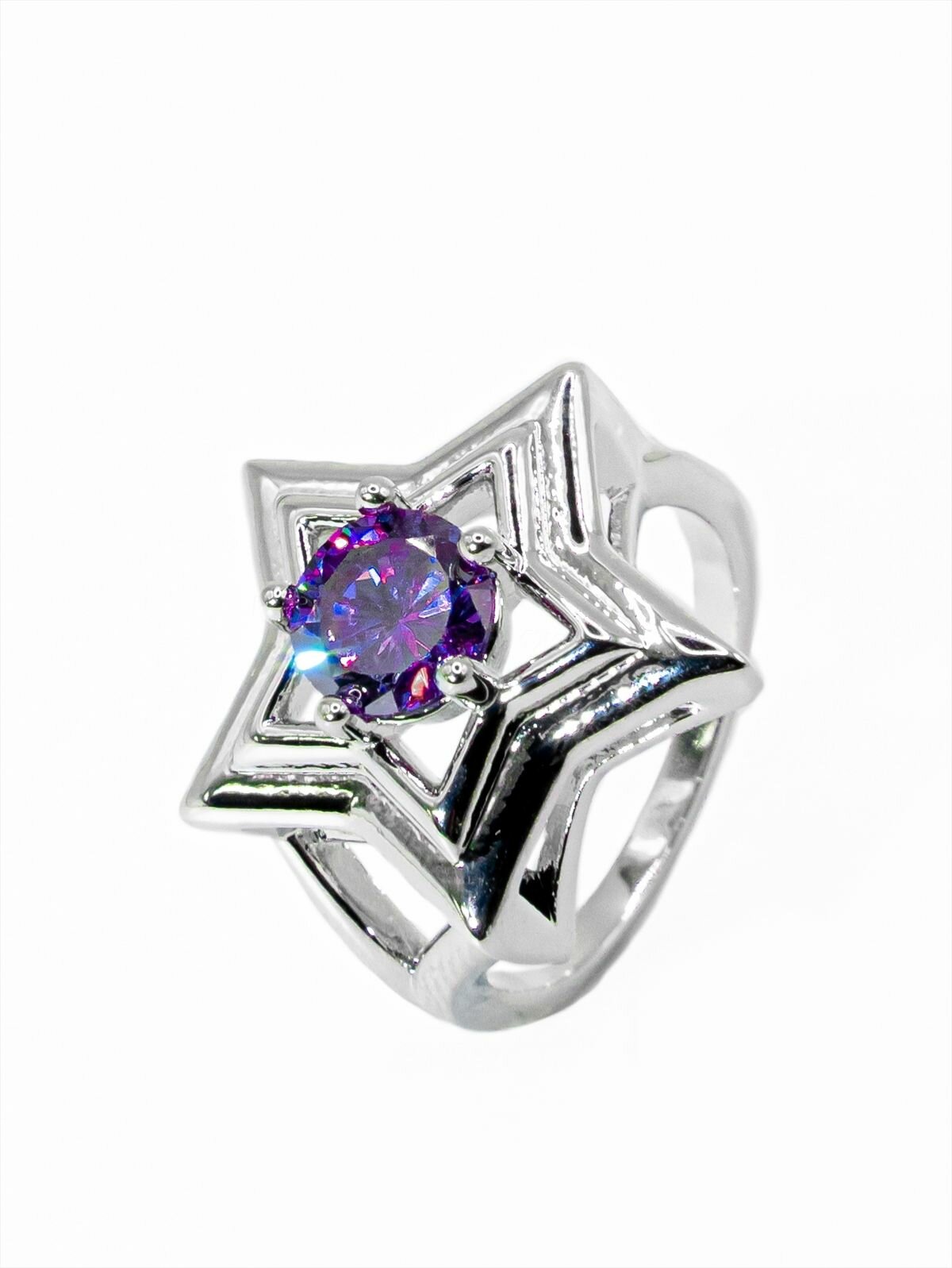 Кольцо, аметист синтетический