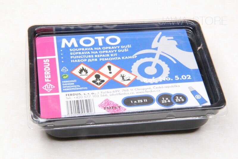 Набор для ремонта камер и покрышек мопедов и мотоциклов (Чехия)