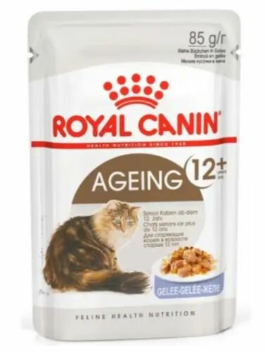 Royal Canin Корм влажный для стареющих кошек старше 12 лет Ageing 12+, мелкие кусочки в желе, 85 г