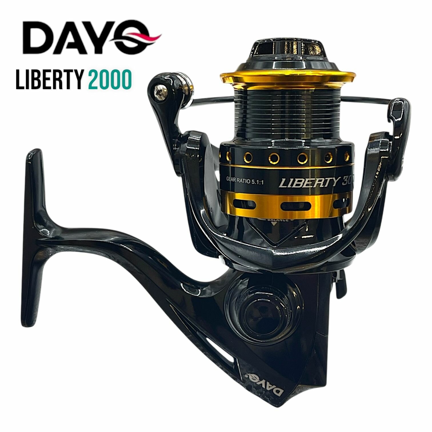 Катушка Dayo LIBERTY 2000 3+1 для рыбалки на спиннинга, окуня, щуку, судака