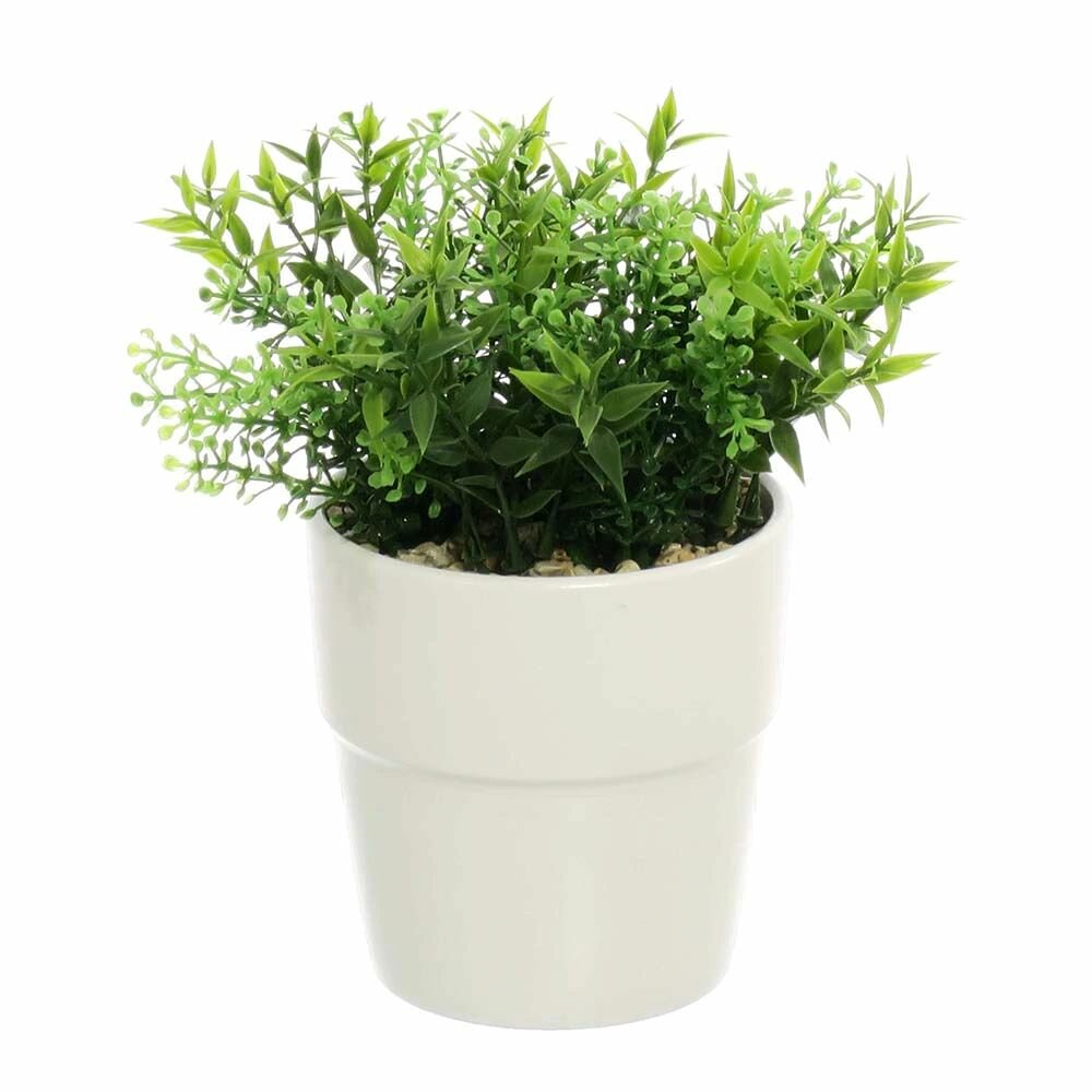 Растение искусственное Вереск Фриско в кашпо высота 20 см