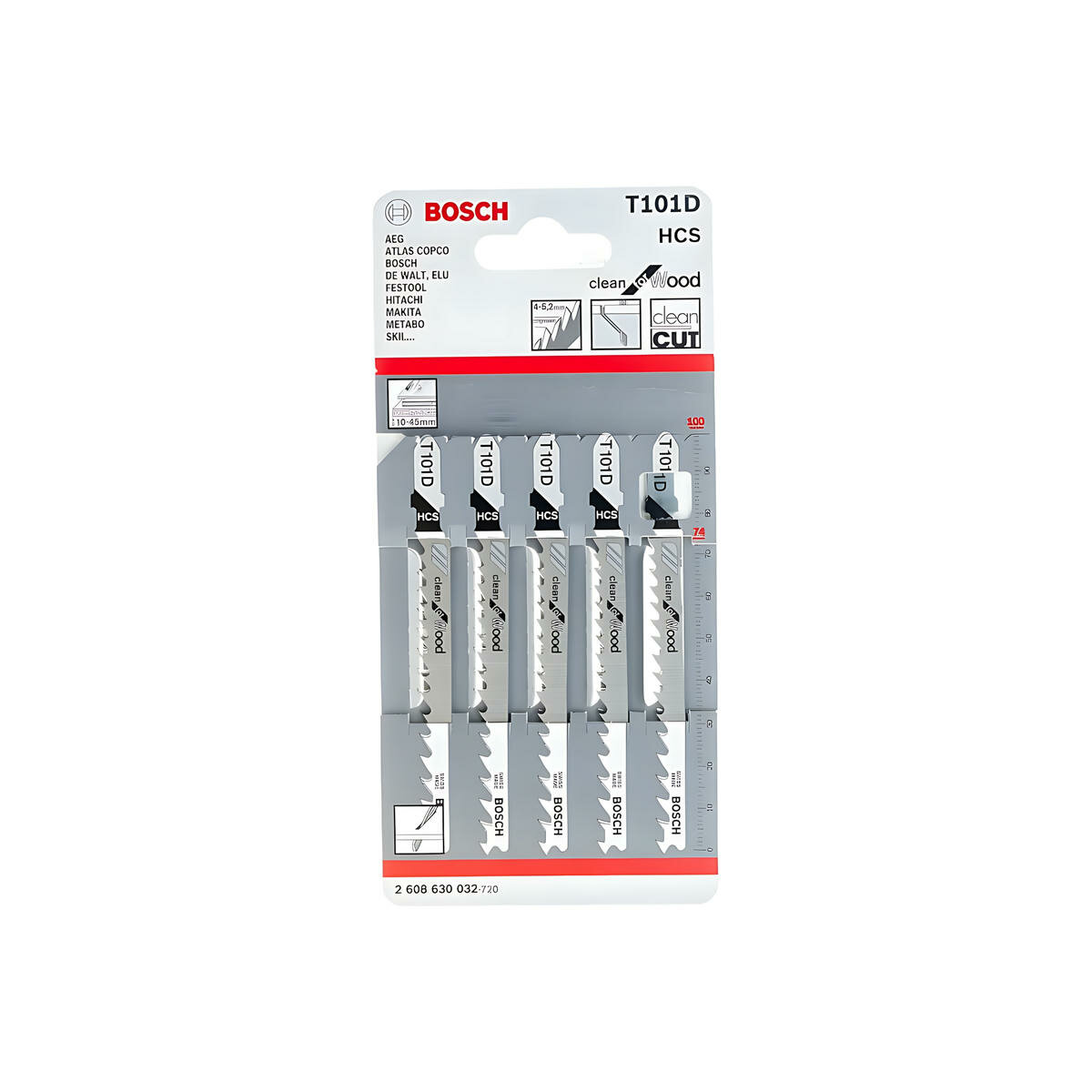 Полотно пильное T 101 D Clean for Wood (5 шт.) BOSCH 2608630032