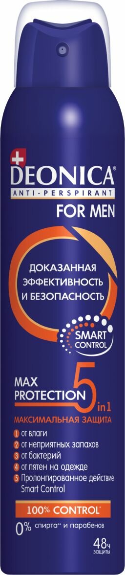 Дезодорант-спрей Deonica 5 Protection for Men, 200 мл