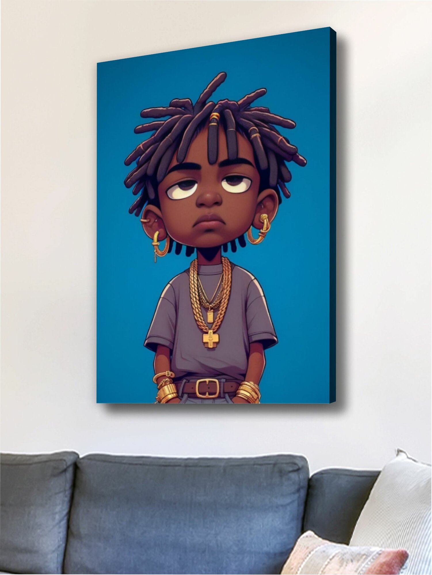 Картина Золотой подросток модульная 50x70см 1шт.