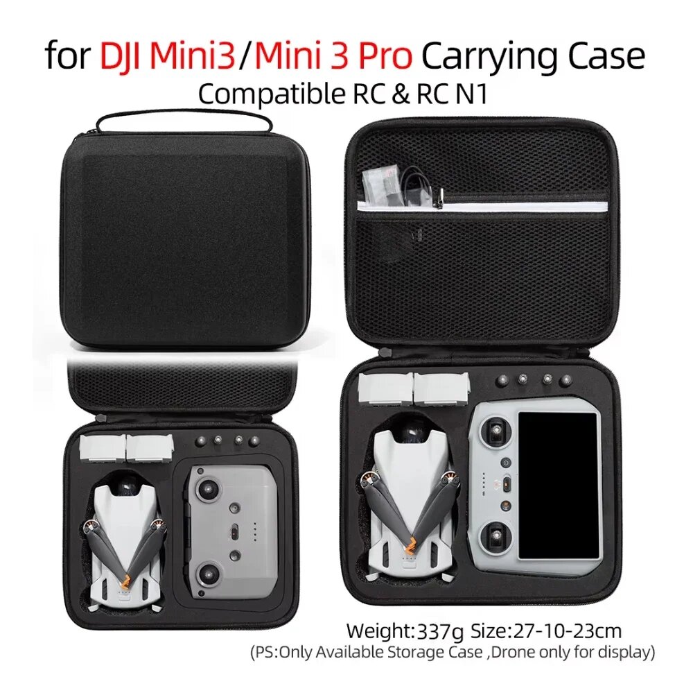 Сумка для пульта DJI Mini 3 / Mini 3 Pro BEHORSE Black inner black