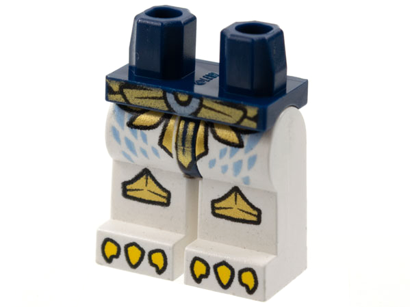Hips and White Legs with Gold Belt and Knee Covers and Yellow Talons Pattern, 970c01pb15 Dark Blue U