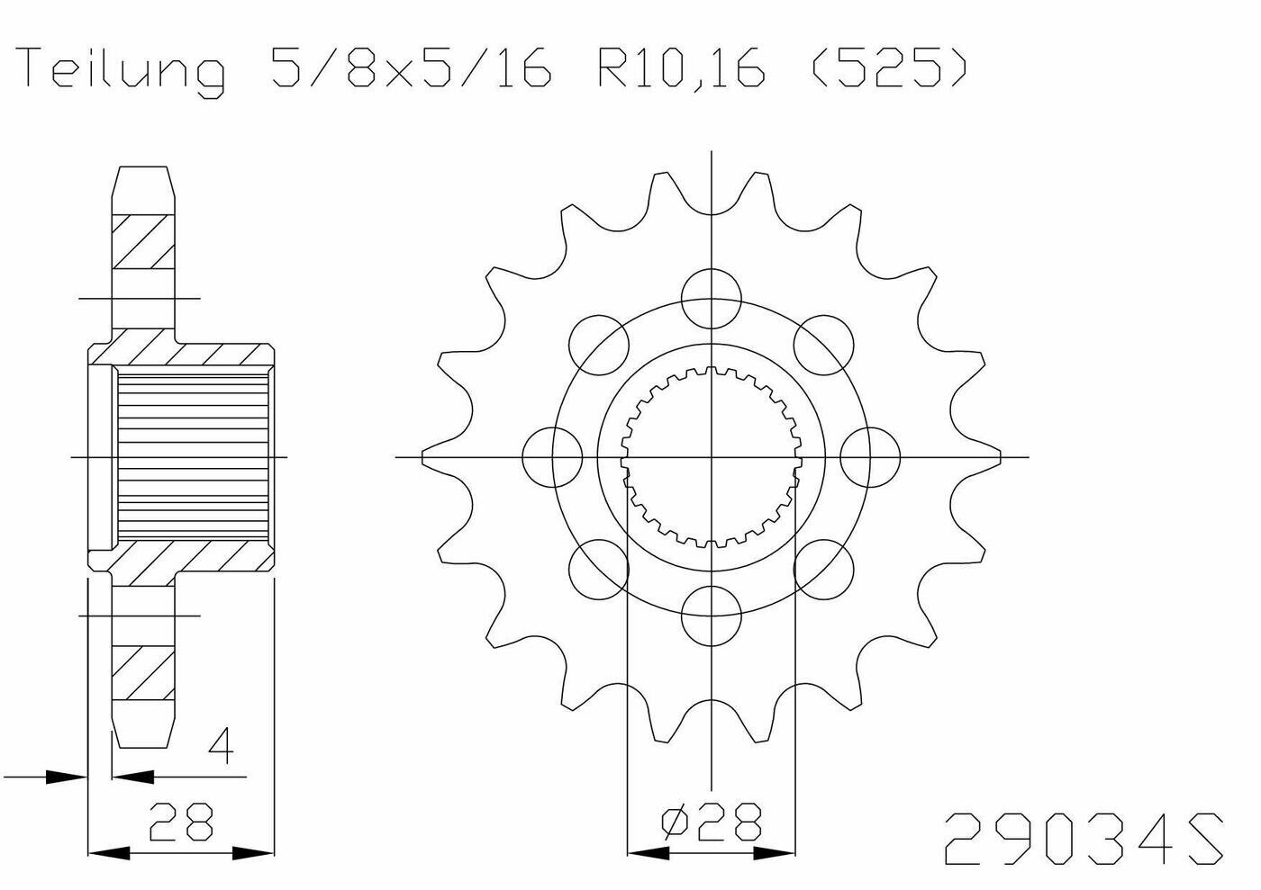 Передняя звезда Esjot 50-29034-18S