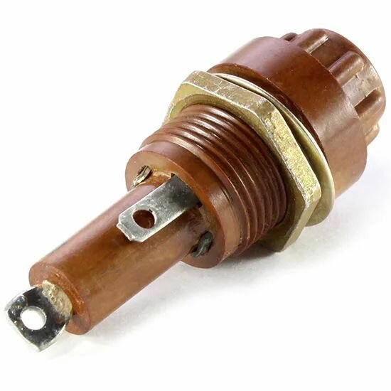 Держатель для предохранителя 5х20мм, ДВП4-2В карболит гайка металл, 1шт