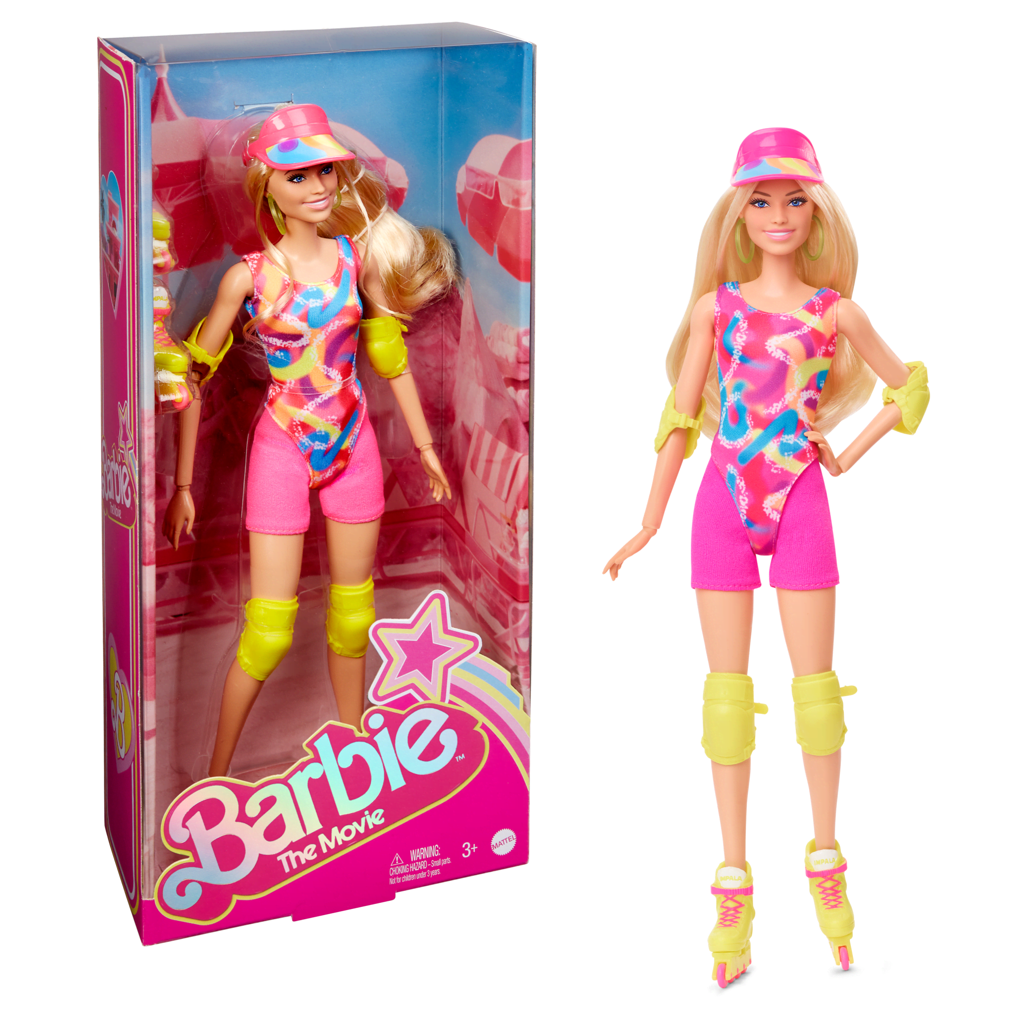 Кукла Barbie The Movie Марго Робби на роликовых коньках HRB04
