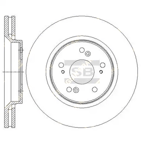 HI-Q SD4120 диск тормозной передний\ Honda (Хонда) cr-v 2.0 / 2.2ctdi / dtec / 2.4vtec 07