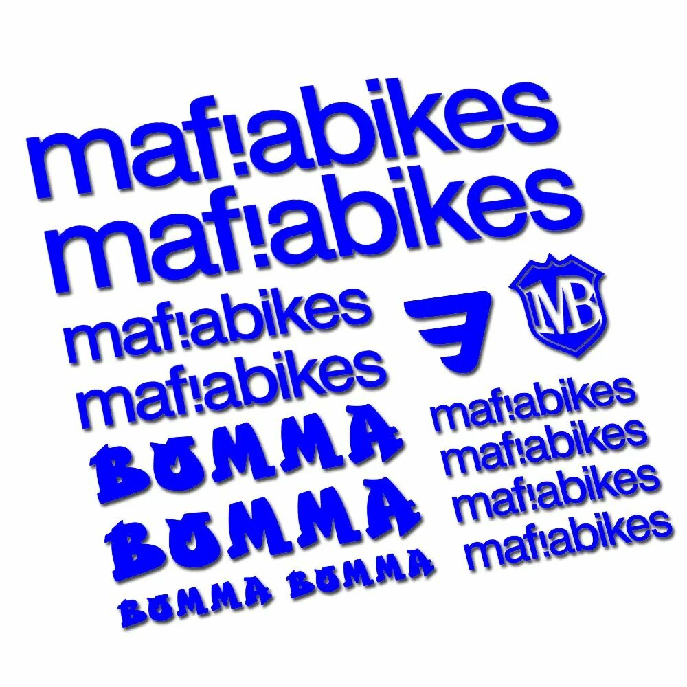 Для MAFIABIKES BOMMA велосипедная рама наклейки виниловые наклейки для езды на велосипеде MTB BMX Синий