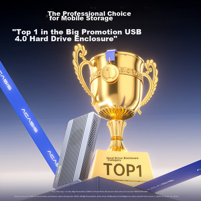 Acasis USB4.0 Hard Drive Enclosure, NVMe M.2 Hard Drive Enclosure, 40Gbps Thunderbolt 4/3, Compatible with Apple Mac Mini M4 Laptop, SSD External Enclosure, TBU405ProM1