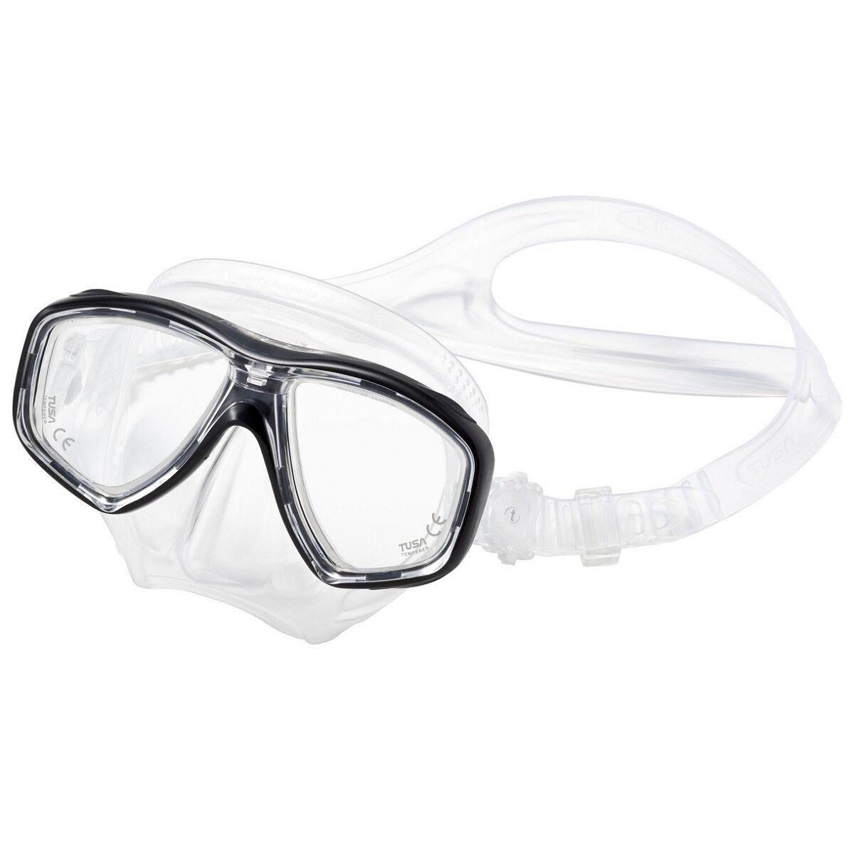 Маска для дайвинга TUSA M-212 Ceos прозрачный силикон, черная рамка