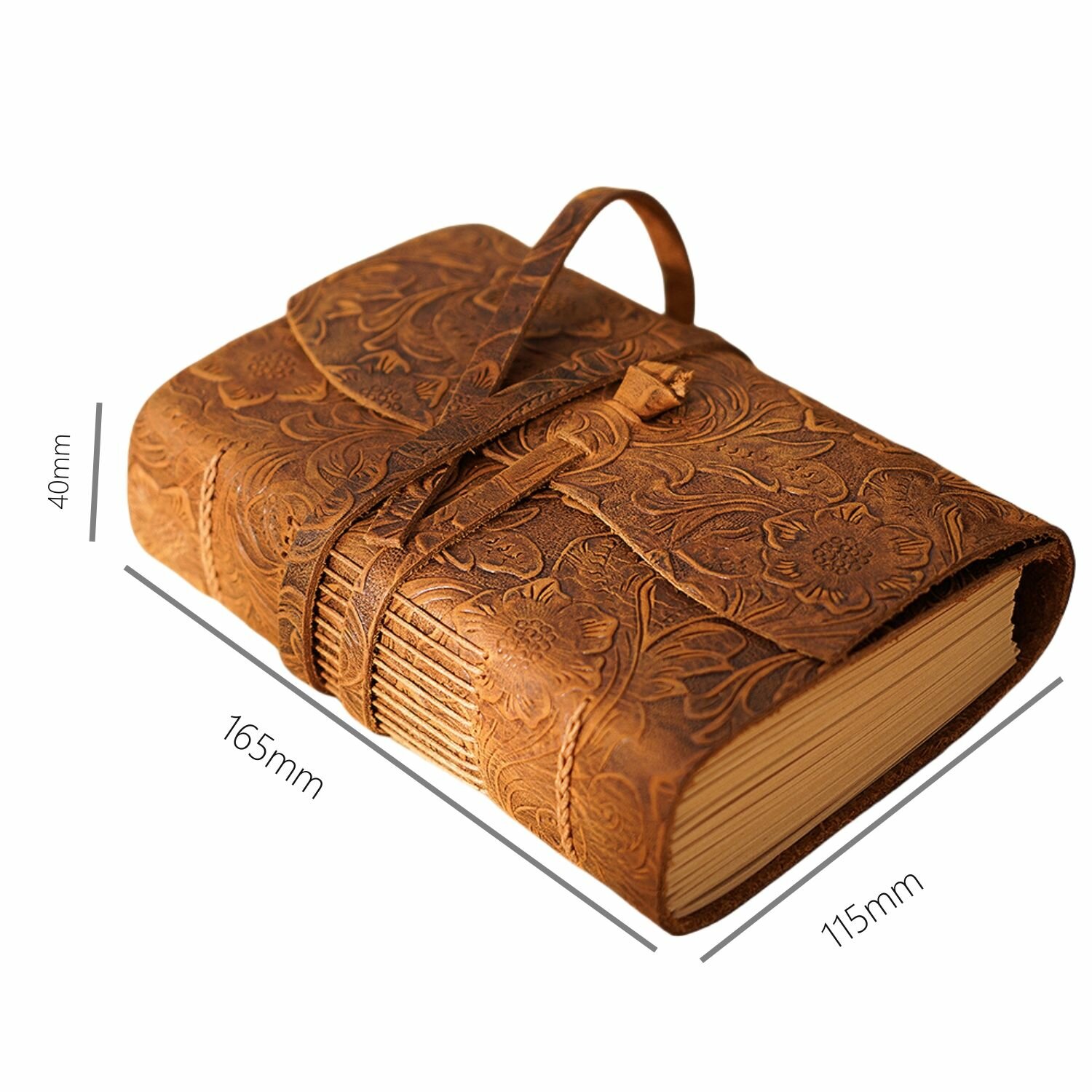 Блокнот из воловьей кожи блокнот для рисования в стиле ретро ручной работы на ремешках, 400 страниц