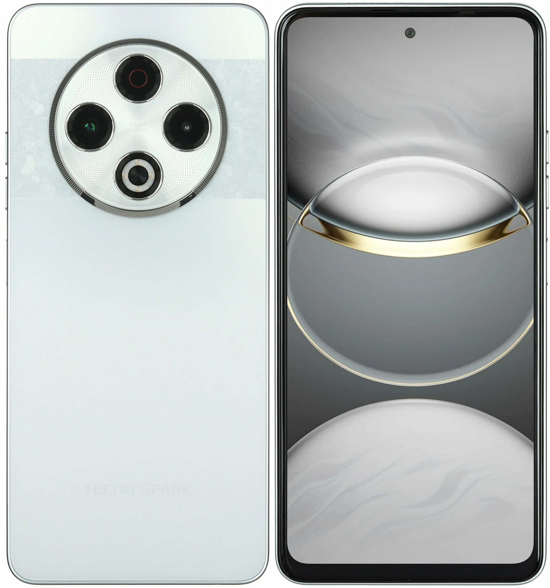 Смартфон Tecno Spark 30 4G, 6.78", 8/128 ГБ, IP64, NFC, белый