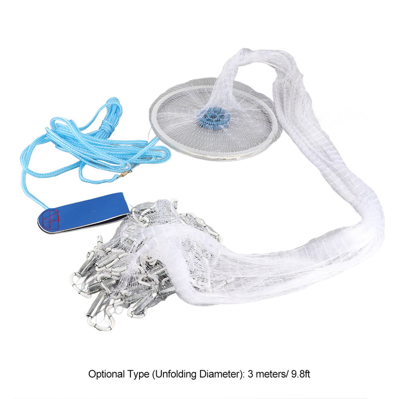 Портативная прочная ручная сетка для ловли рыбы, рыболовная сеть, аксессуар-ловушка, 3 метра