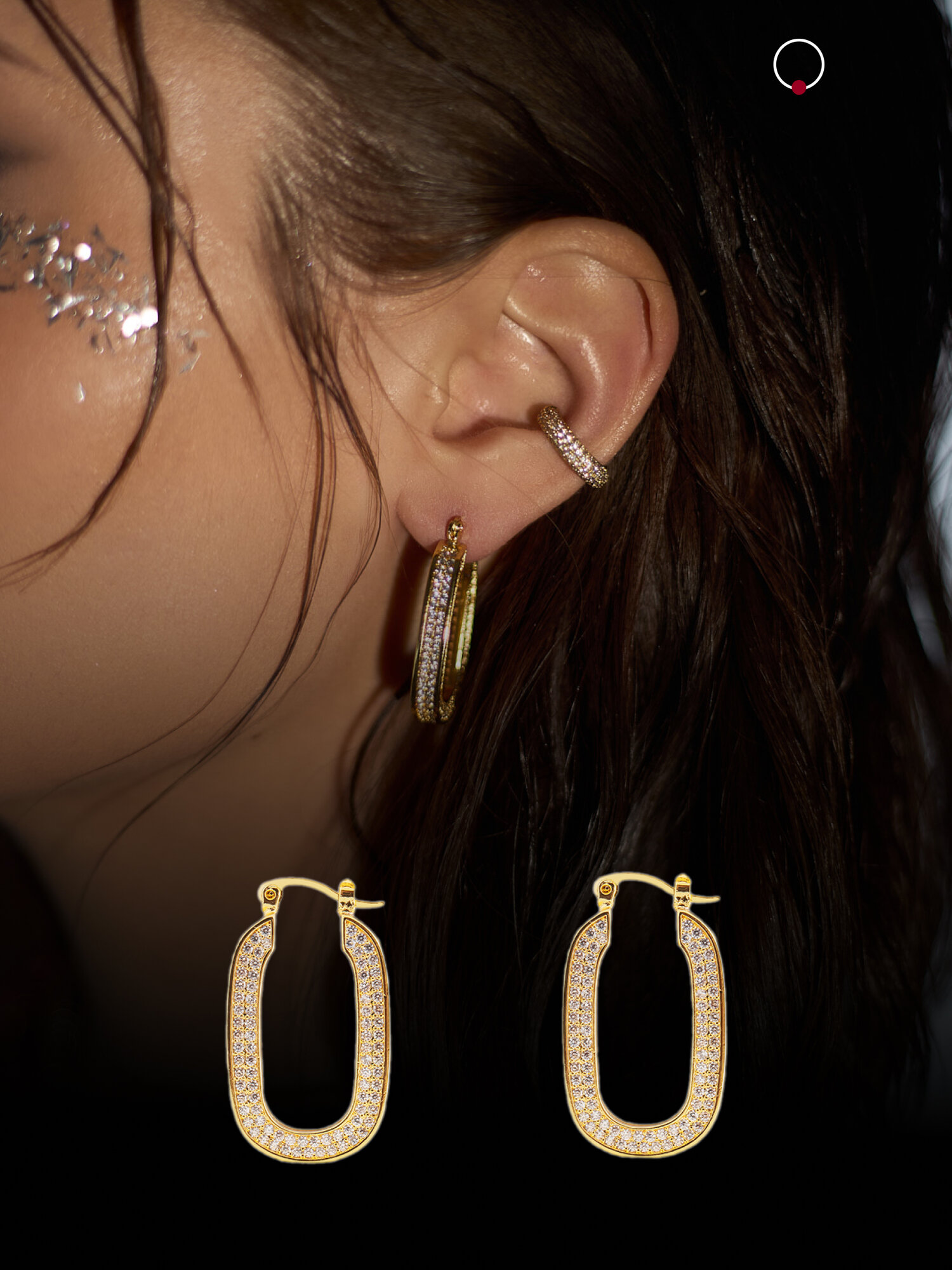 Серьги конго, кристалл