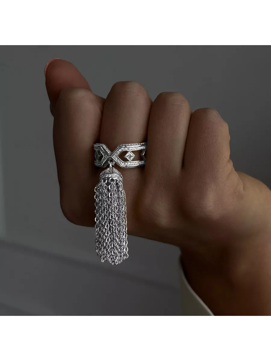 Кольцо, фианит, кристалл, циркон