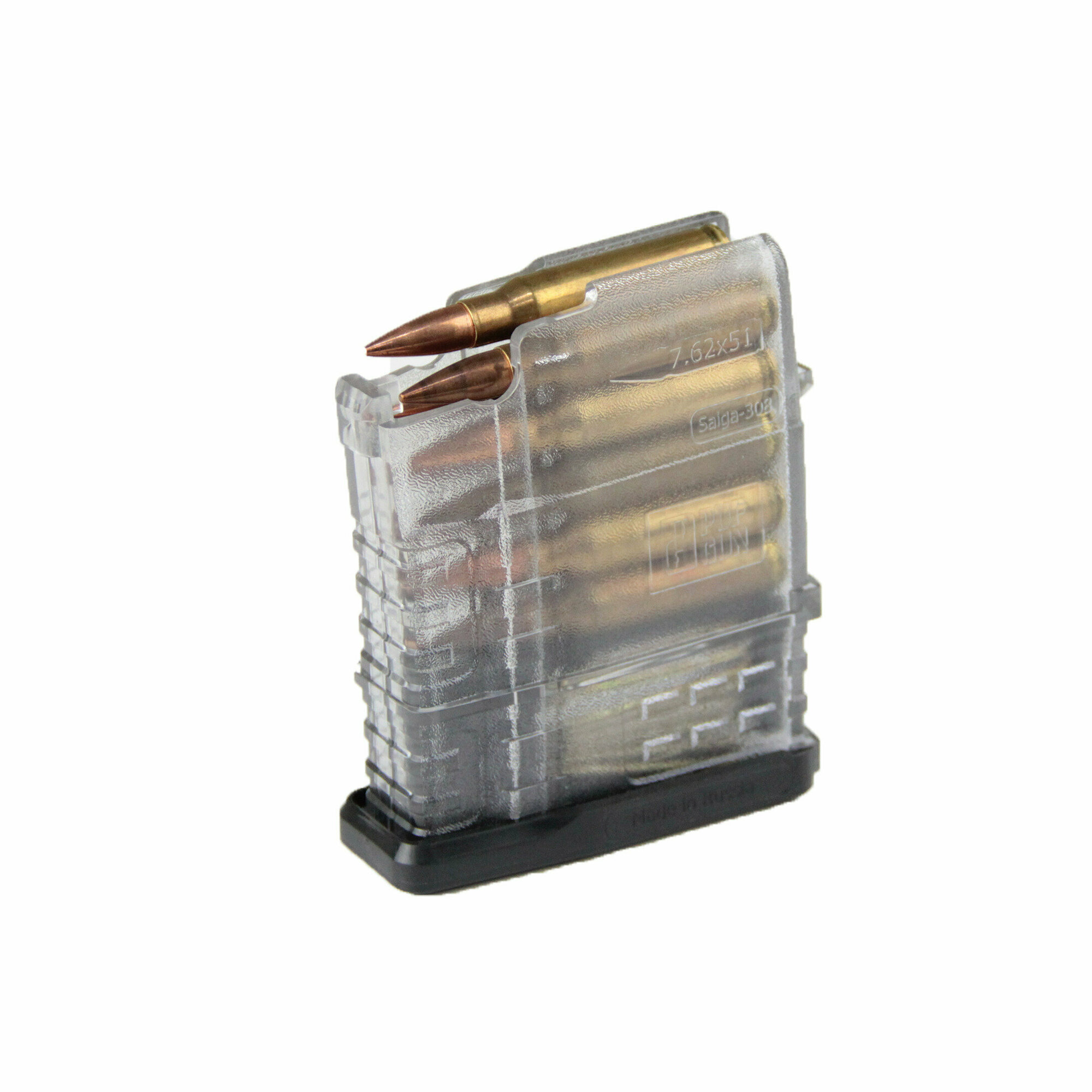 Магазин Сайга 308 (7,62х51) 10 мест пластик прозрачный (PUFGUN)