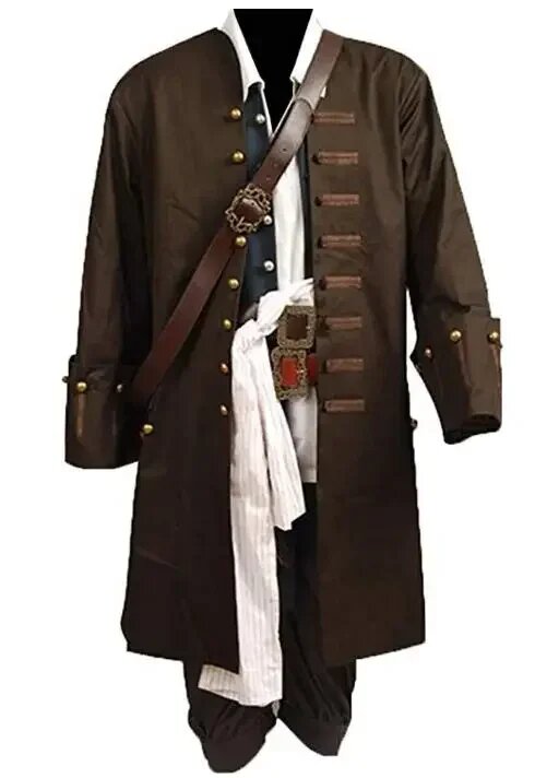 Косплей костюм Джек Воробей Cuscosplay XL, costume