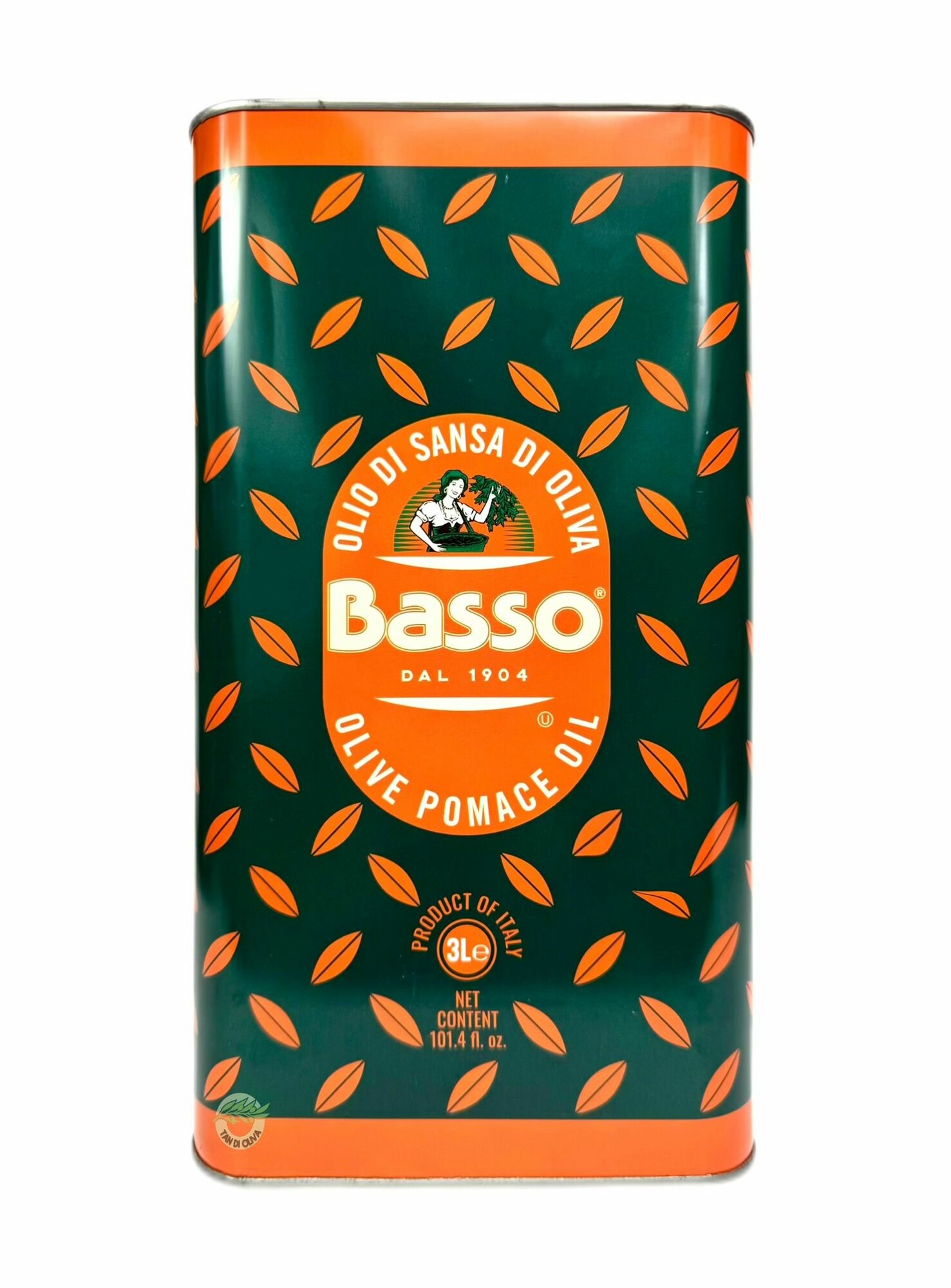 Оливковое масло Basso Pomace для жарки рафинированное, Италия, 3 л