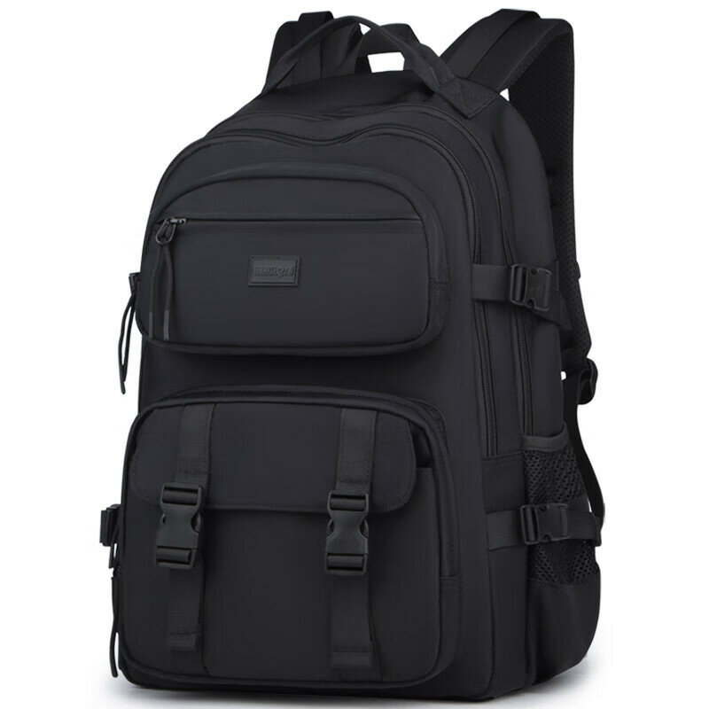 Edison High School Student Backpack, Large Capacity, Trendy Shoulder Bag for Middle School And College Students, Travel Backpack, 2481-1 Black