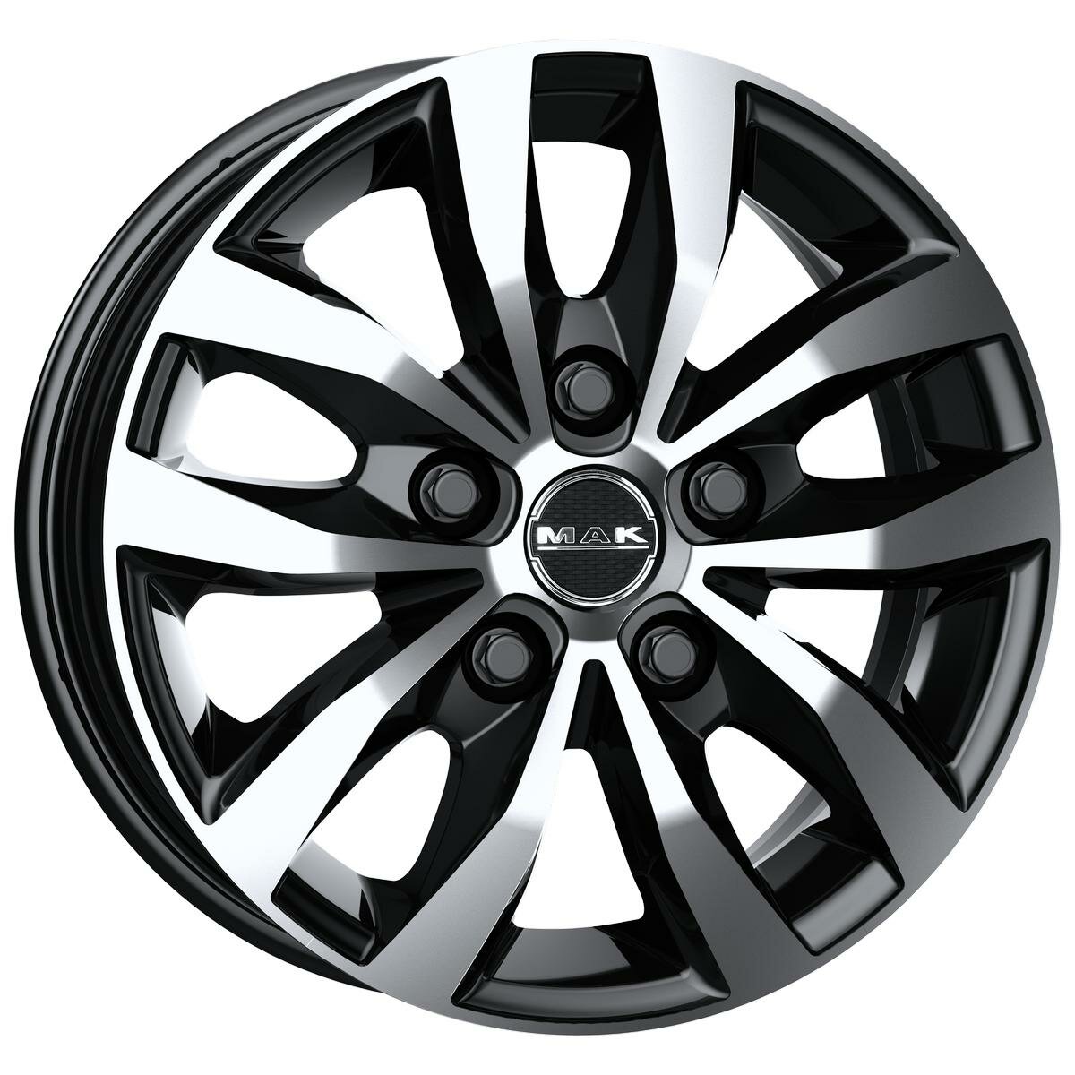 MAK Load 5 17x7 5x120 et55 dia65.1 Чёрный глянцевый с полированной лицевой частью
