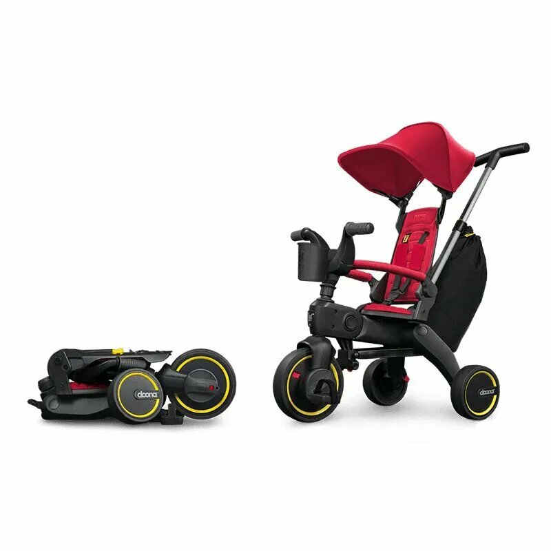 Велосипед Doona Liki Trike S3 Flame Red, складной, максимальная нагрузка 20кг, от 1 до 3 лет