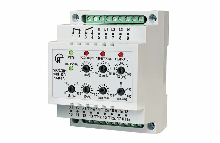Универсальный блок защиты УБЗ-301 10-100А Новатек-Электро