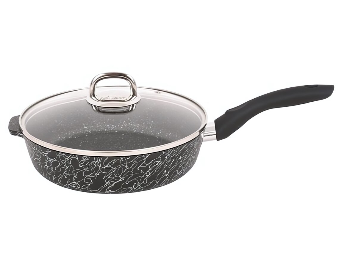 Блинница ЗаДаром, антипригарная, 22 см, алюминий, удобная ручка, для всех плит