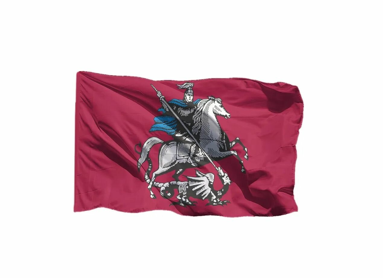 Флаг Москвы на флажной сетке, 70х105 см - для флагштока