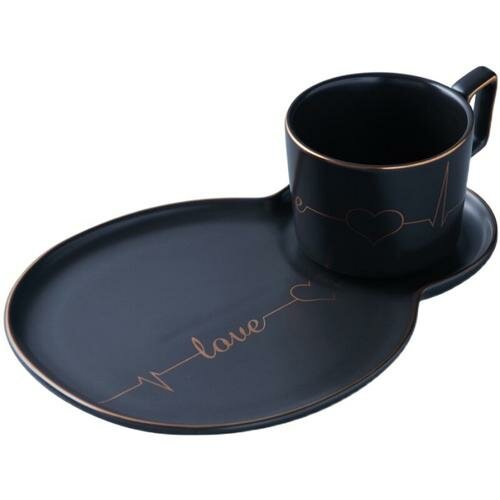 Золотые кольца керамические кофейные чашки эспрессо чашки и кастрюли наборы для дома небольшие роскошные простые дневные чашки с ложками