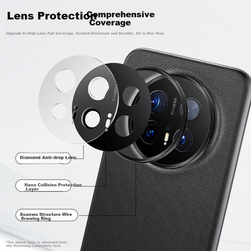 PISEN Huawei Mate70 Pro/Pro+ Phone Case, Mate70 Pro Leather Protective Cover with Soft Edges, Ultra-thin Anti-drop Anti-fingerprint Business Men and Women Leather Case - Elegant Black