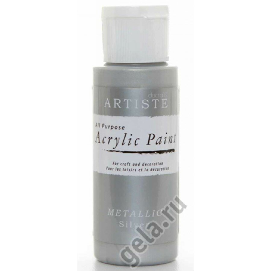 Краска акриловая металлик серебристый* 59 мл DOCRAFTS DOA763101