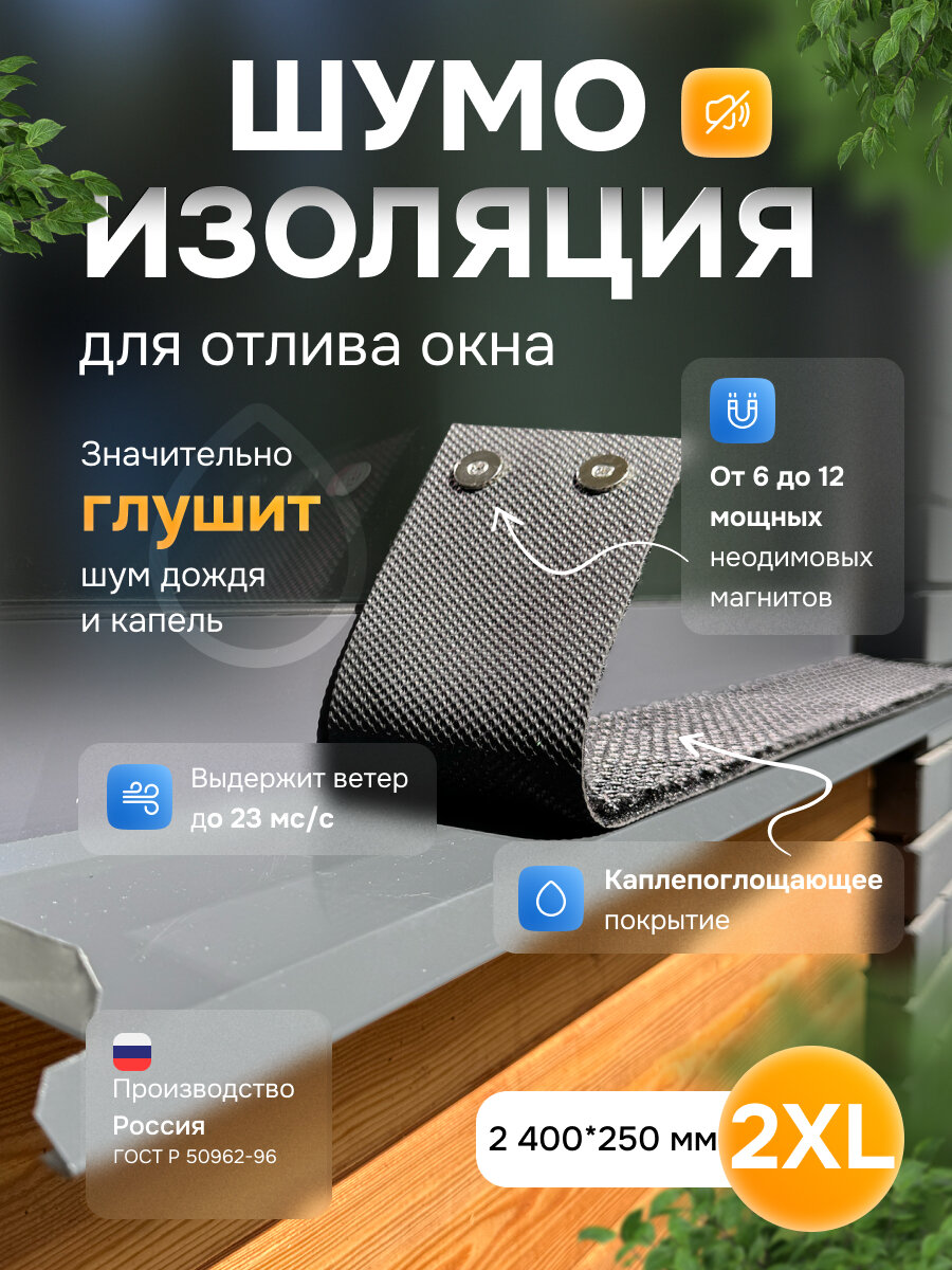 Шумоизоляция для отлива окна 2XL 2400*250 АкваНевод-42