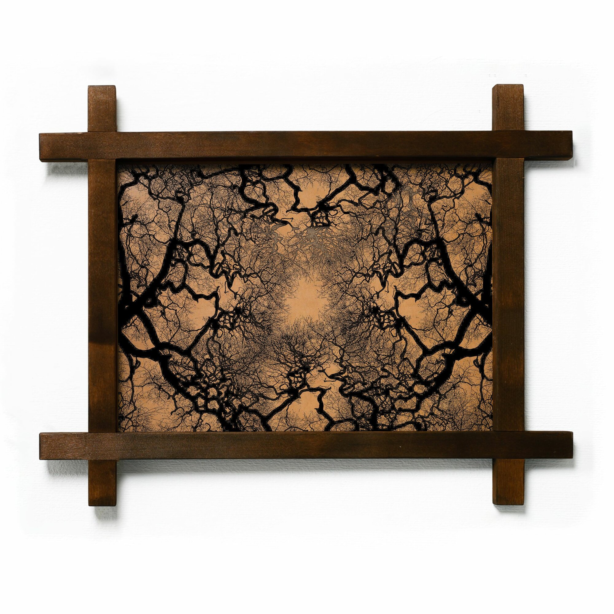 Картина интерьерная из кожи "Деревья", BoomGift