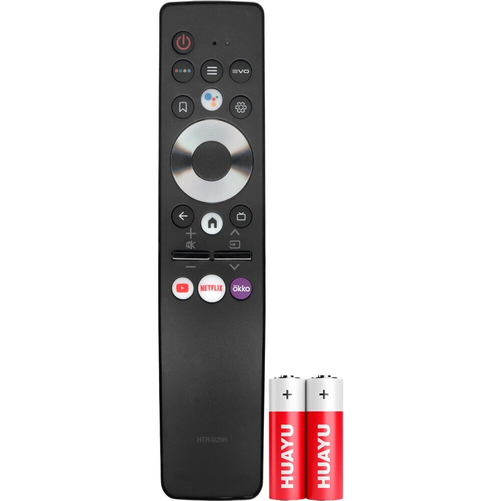 Huayu Пульт HE-V6 (HTR-U29R) с голосовой функцией для телевизора Haier, Candy, HEC HBT073