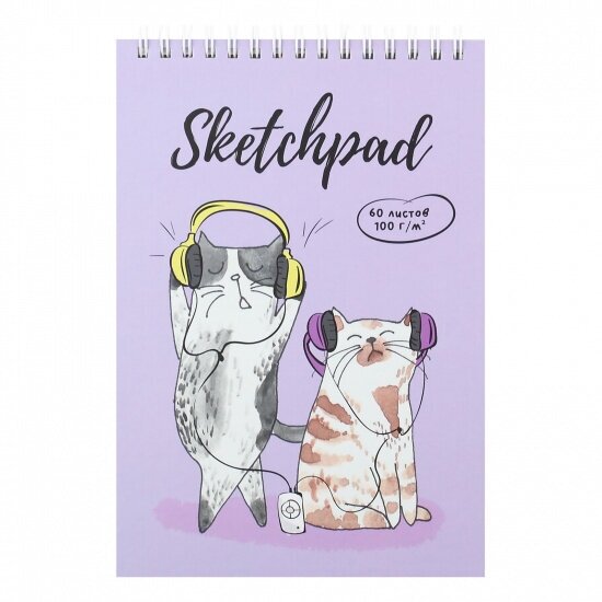 Блокнот Феникс 59347, A5, 60 л, твердый картон, на спирали, для эскизов