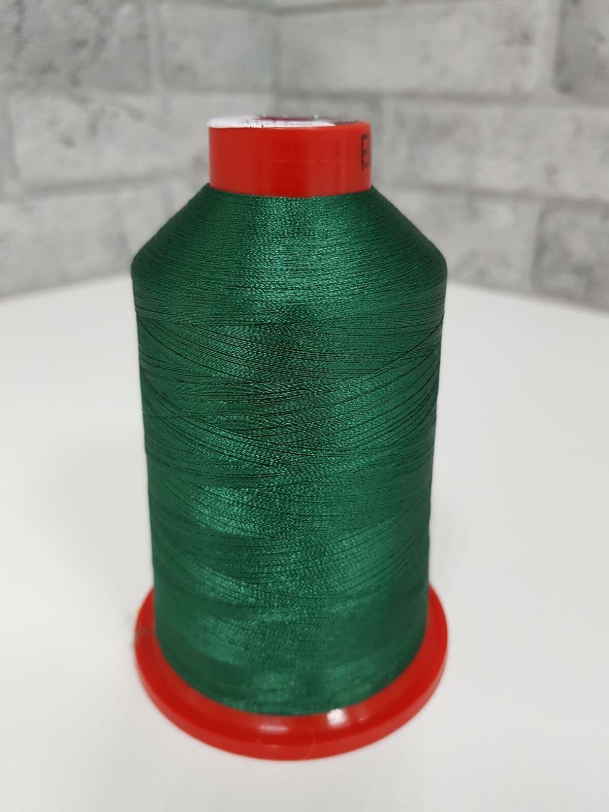 Нитки вышивальные Euron Р-130 №130 5000м, полиэстер, Цвет-1217 темно-зеленый