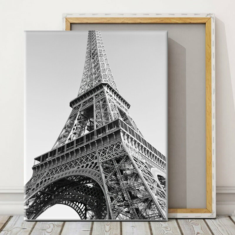 Картина на холсте 50х70 см "Эйфелева башня", на стену для интерьера