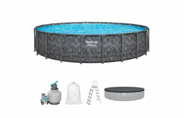 Каркасный бассейн 671x132см "APX 365", 40377л, песочный фильтр-насос, лестница, тент, полисферы