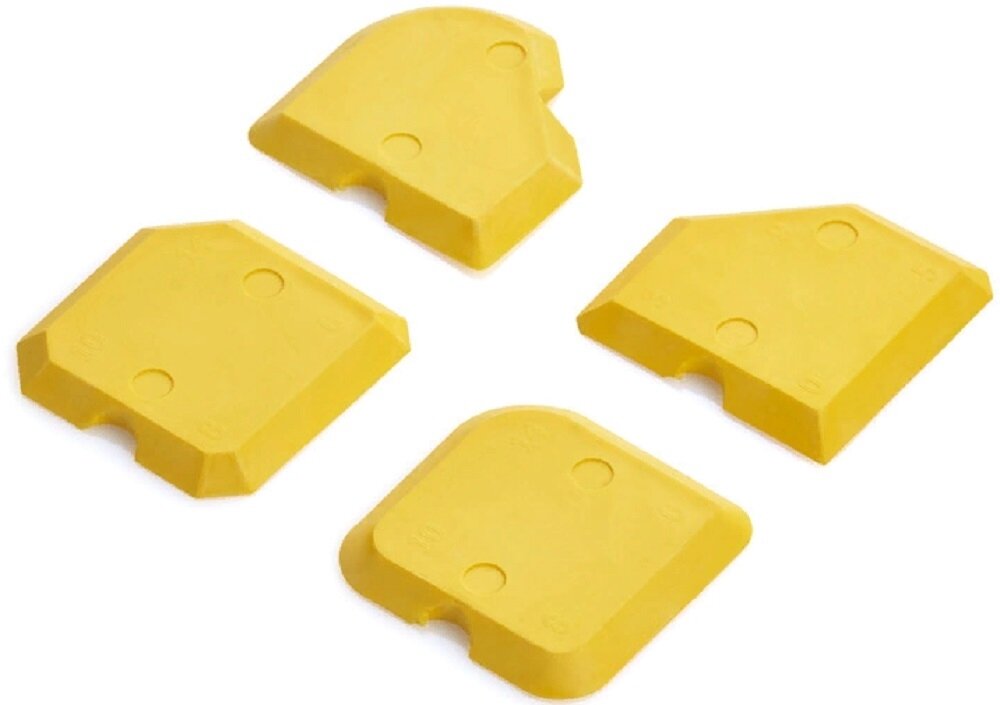 Шпатель строительный РемоКолор для выравнивания межплиточных швов 4 предмета, из резины, 45мм / малярные и отделочные инструменты