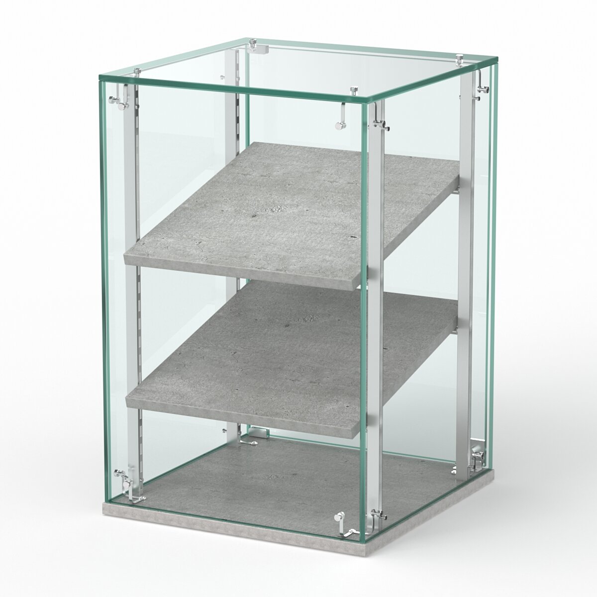 Витрина "сладость" №9-РЕГ-П с регулировочными полками пдсп, Метрополитан Грей