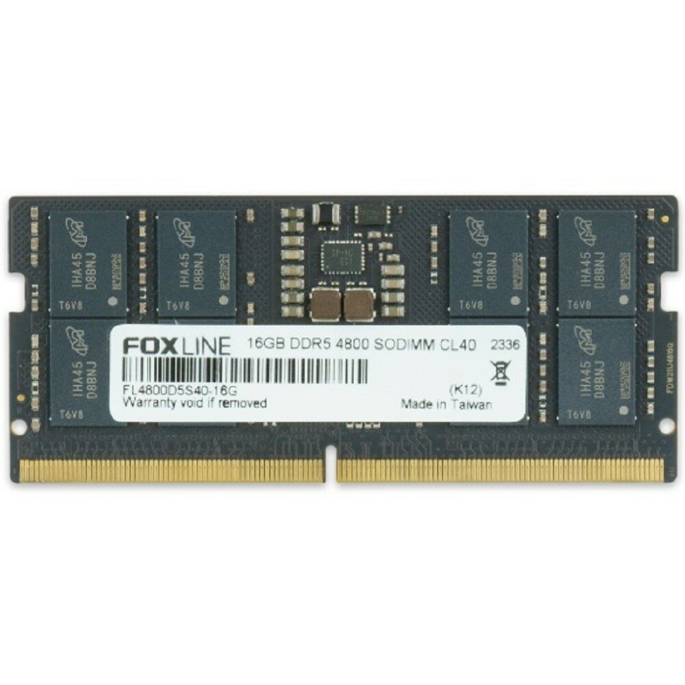 Оперативная память DDR5 Foxline SO-DIMM 1x16Гб, 38400МБ/с 4800 МГц